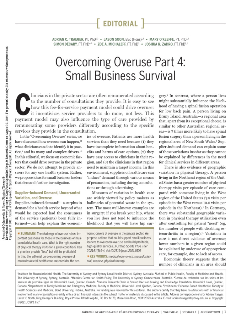 Part 4 | PDF | Physical Therapy | Fee For Service