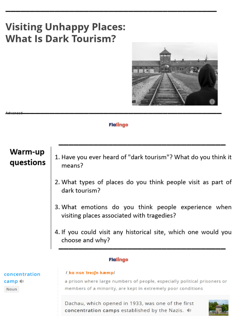 Visiting Unhappy Places What Is Dark Tourism | PDF