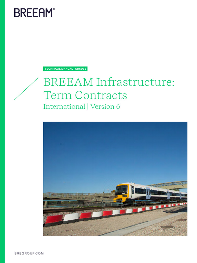 Sd6055 Breeam Infrastructure Term Contracts International Version 6 ...