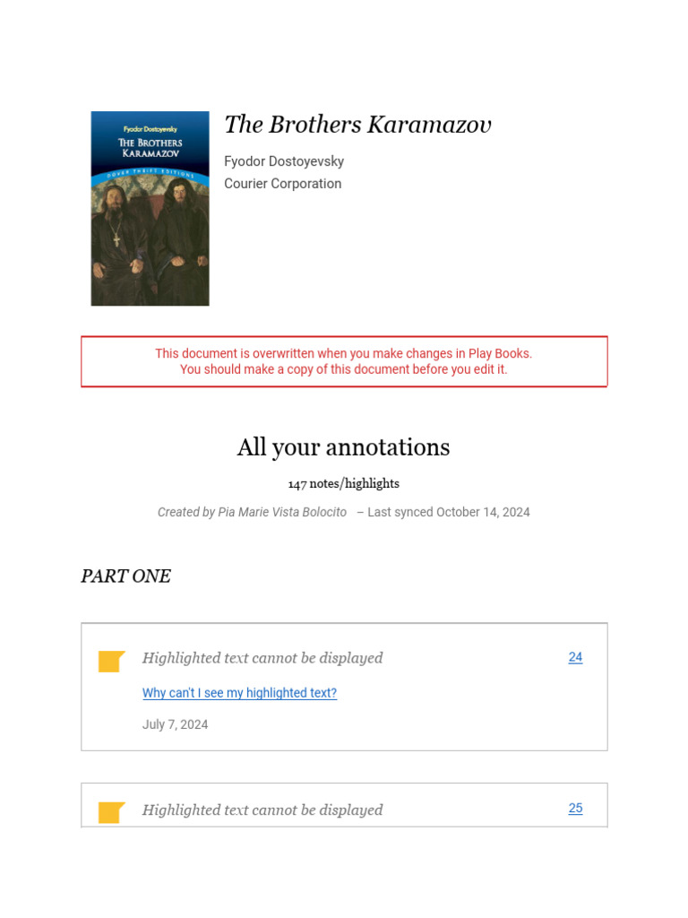 The Brothers Karamazov Overview | PDF