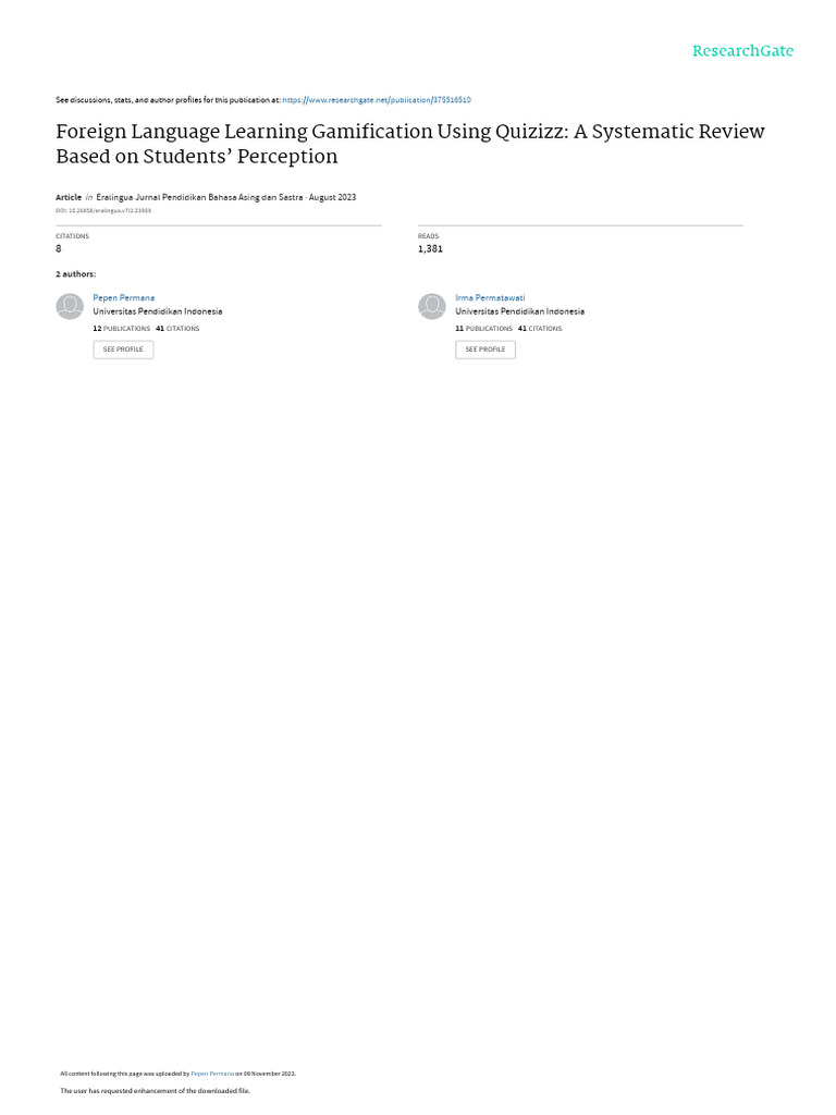 TOBON_Foreign-Language-Learning-Gamification-Using-Quizizz-A-Systematic-Review-Based-on-Students ...