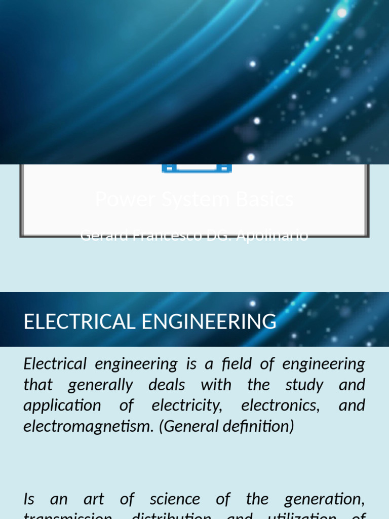 Lecture 1 Power System Basics 1 1183859931 | PDF | Electric Power ...