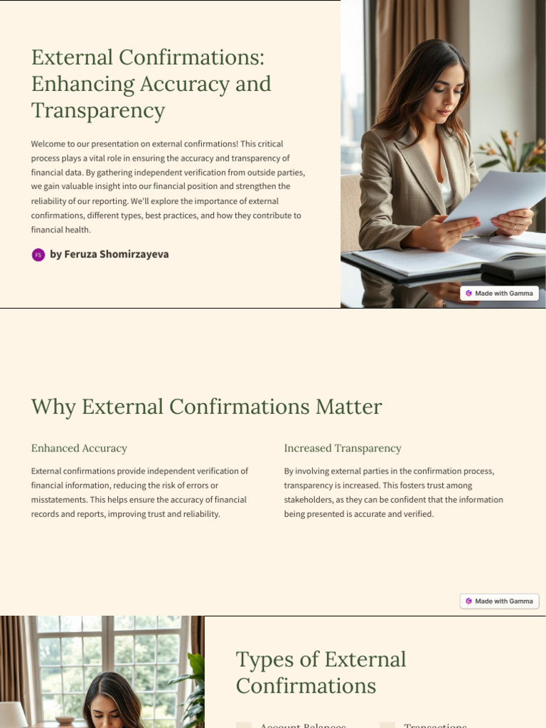 External Confirmations Enhancing Accuracy and Transparency | PDF ...