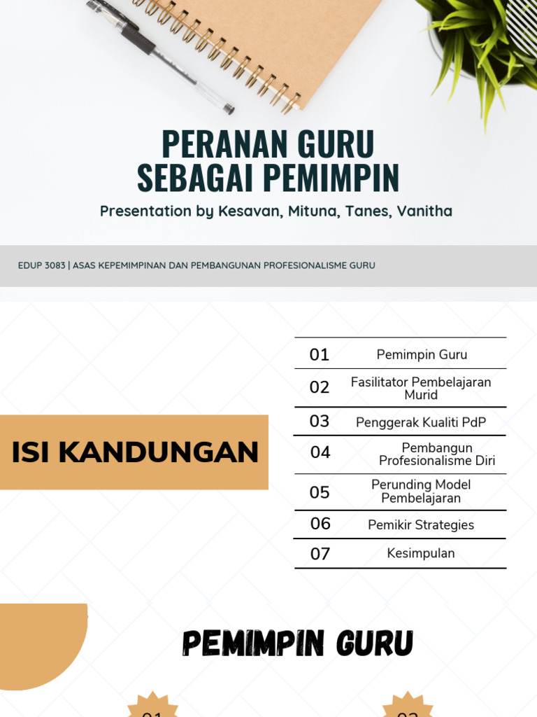 BAB 7 - PERANAN GURU SEBAGAI PEMIMPIN | PDF