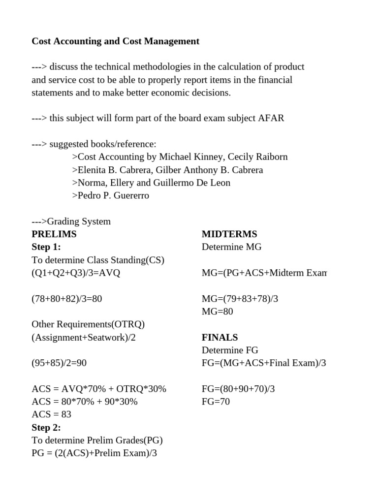 Cost Accounting 1 Pdf Cost Labour Economics