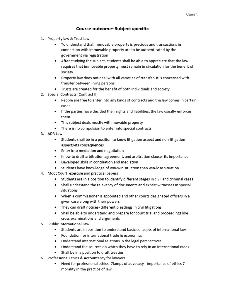 Course Outcome | PDF | Taxes | Tort