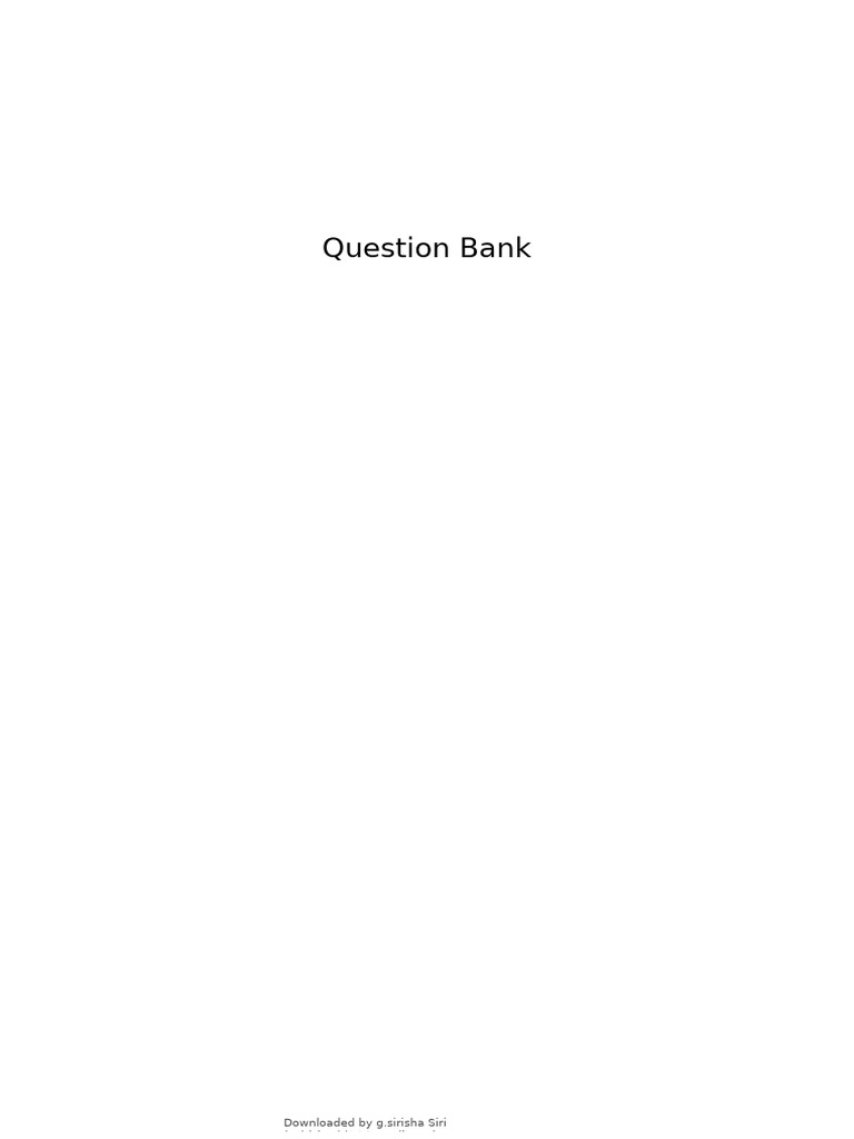 Question Bank COA | PDF | Central Processing Unit | Computer Architecture