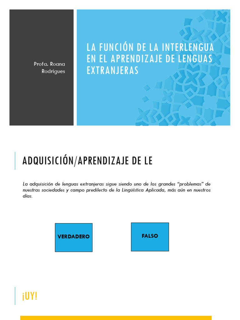 Interlengua en el Aprendizaje de Idiomas | PDF | Segundo lenguaje ...