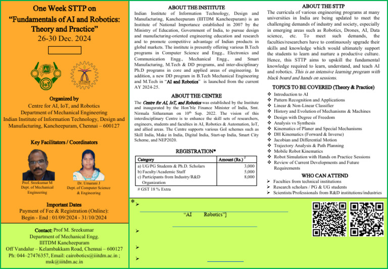 Brochure STTP AI and Robotics Dec 2024 R1 | PDF | Artificial Intelligence | Intelligence (AI ...