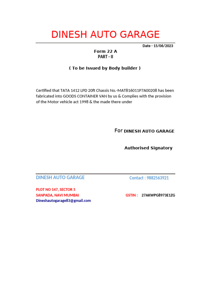 Form 22A | PDF