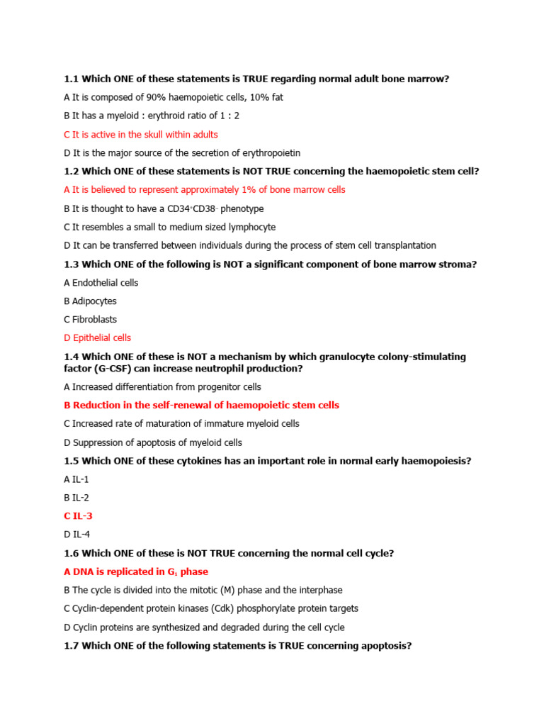Hoffbrand Mcq Complete | PDF | Hematopoietic Stem Cell Transplantation ...