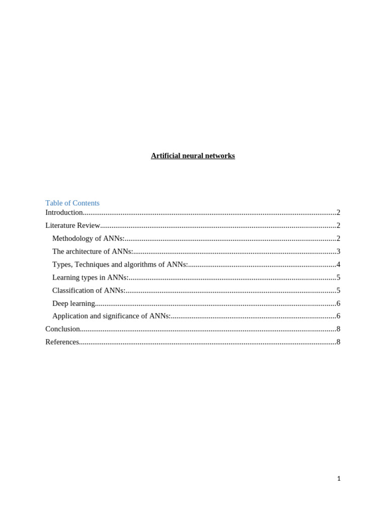 artificial neural networks | PDF | Artificial Neural Network | Deep Learning