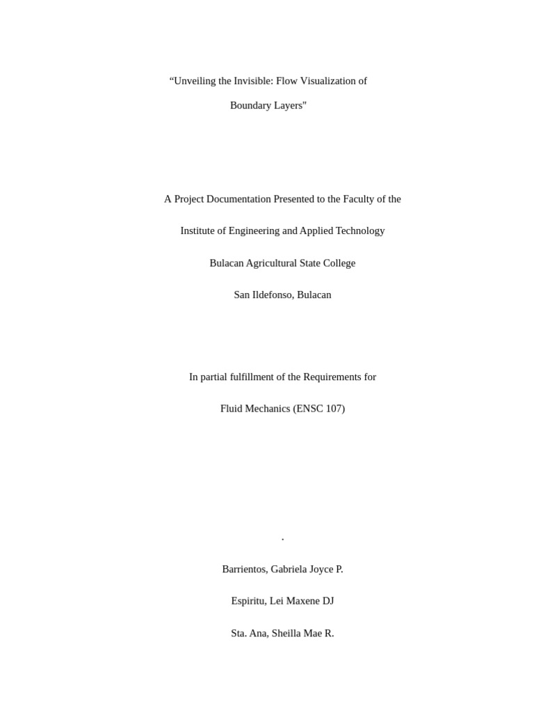 Fluid Flow Visualization Study | PDF