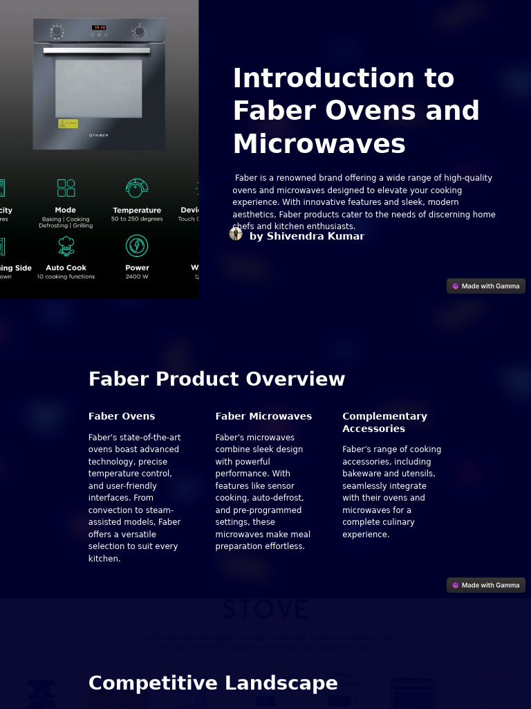 Introduction To Faber Ovens and Microwaves | PDF | Energy Conservation