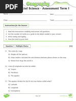 Grade 5 Geography Formal Assessment Task Term 1 | PDF | Africa
