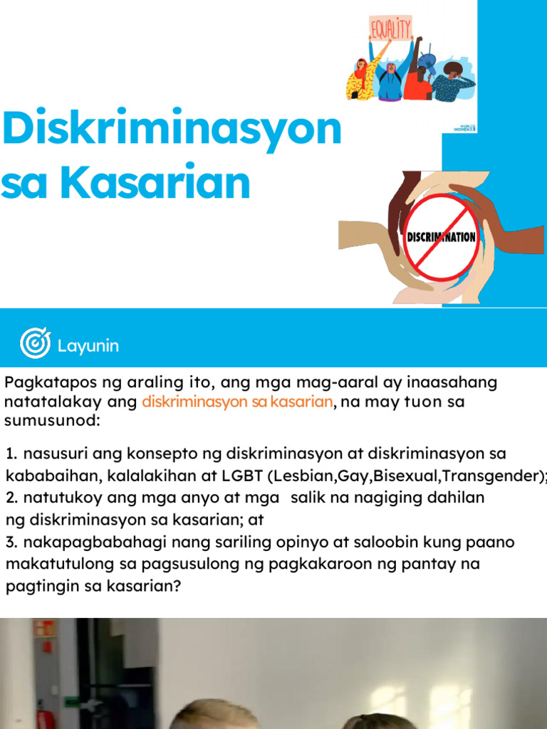 Diskriminasyon Sa Kasarian | PDF