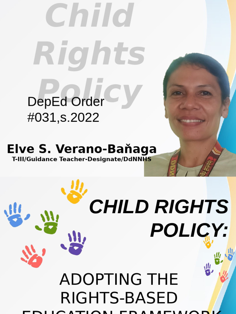 2elve - CHILD RIGHTS POLICY - ELVIE BANAGA012424INSET | PDF | Children ...