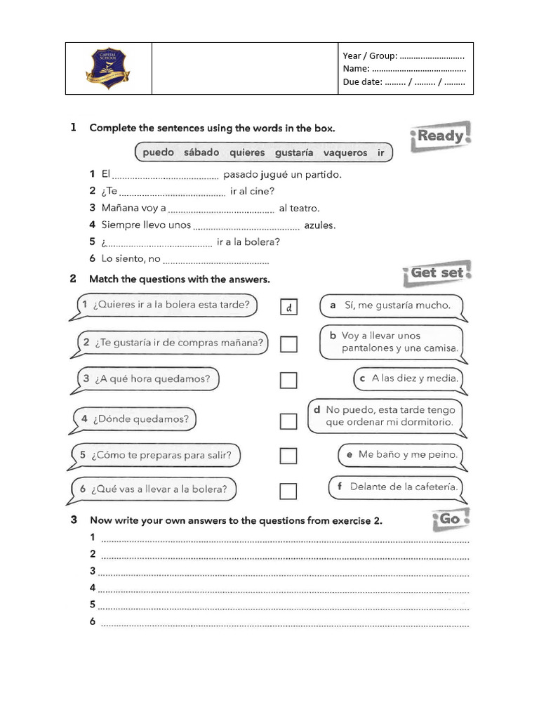Spanish Homework | PDF