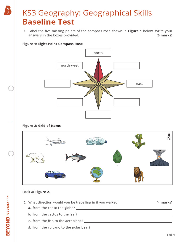 KS3 Geography: Skills Baseline Test | PDF | Geographical Technology ...