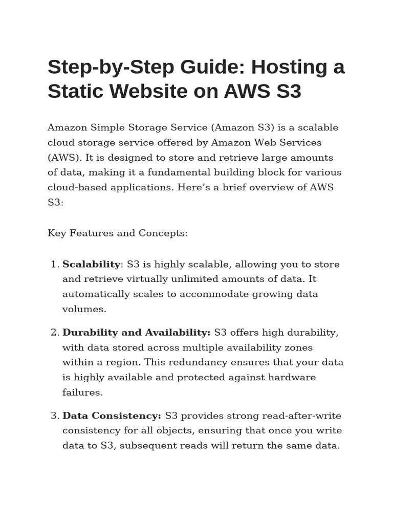 Static Website AWS S3 | PDF | Amazon Web Services | Computing Static Website AWS S3 | PDF | Amazon Web Services | Computing