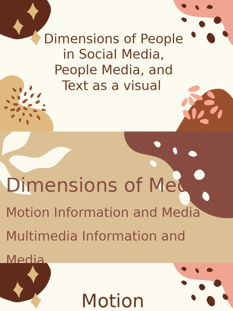 Q4 Motion Multimedia Dimensions | PDF | Multimedia | Mass Media