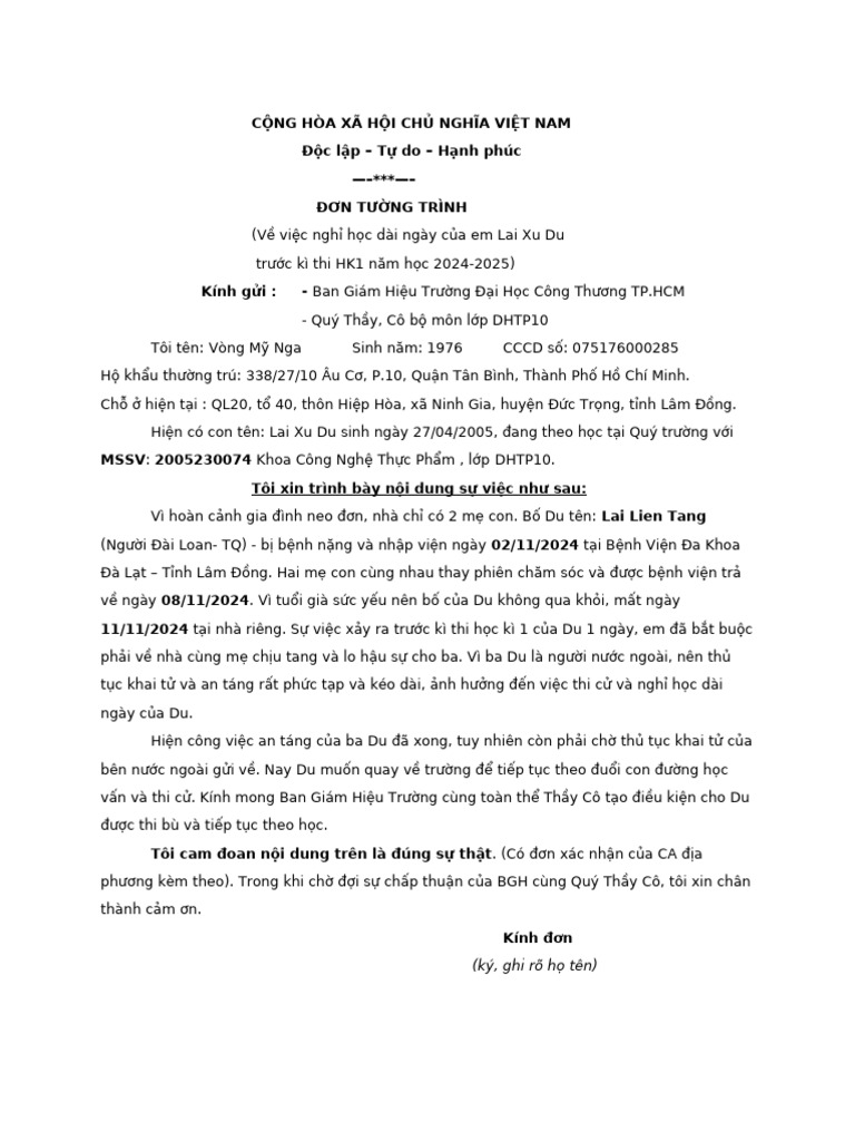 Đơn Tư NG Trình - Lai Xu Du | PDF