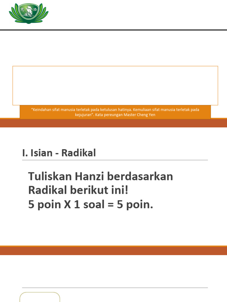 UH3 Mandarin Kelas 3 | PDF