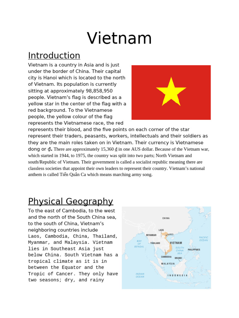 Vietnam Info Report | PDF | Vietnam | Southeast Asia