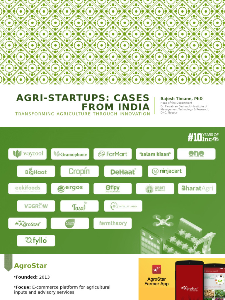 Agri Startupsinindia 240827091138 Dee54da1 | PDF | Agriculture | Food ...