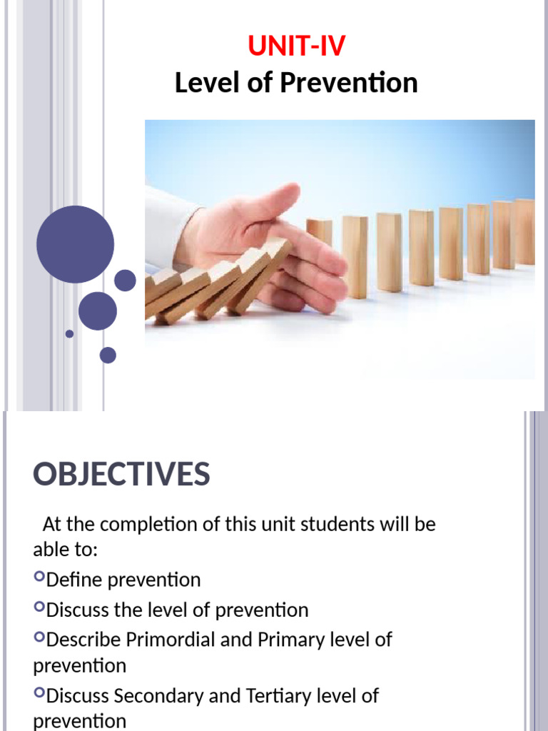 Lecture 4 levels of prevention (1) | PDF | Preventive Healthcare ...