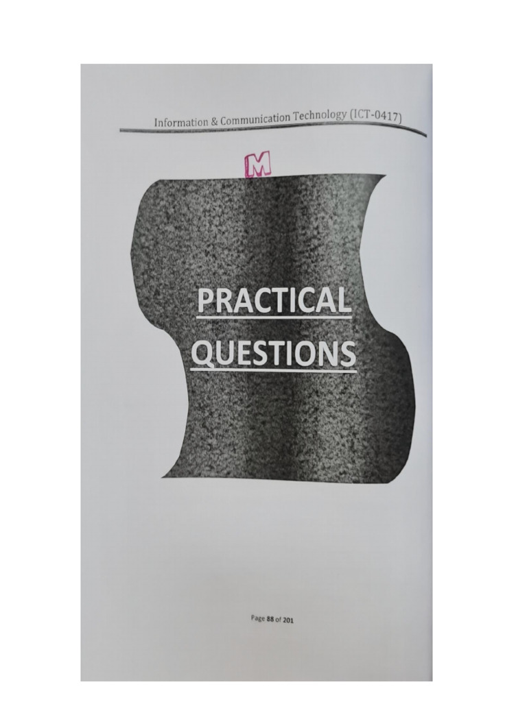 Practcal based questions | PDF