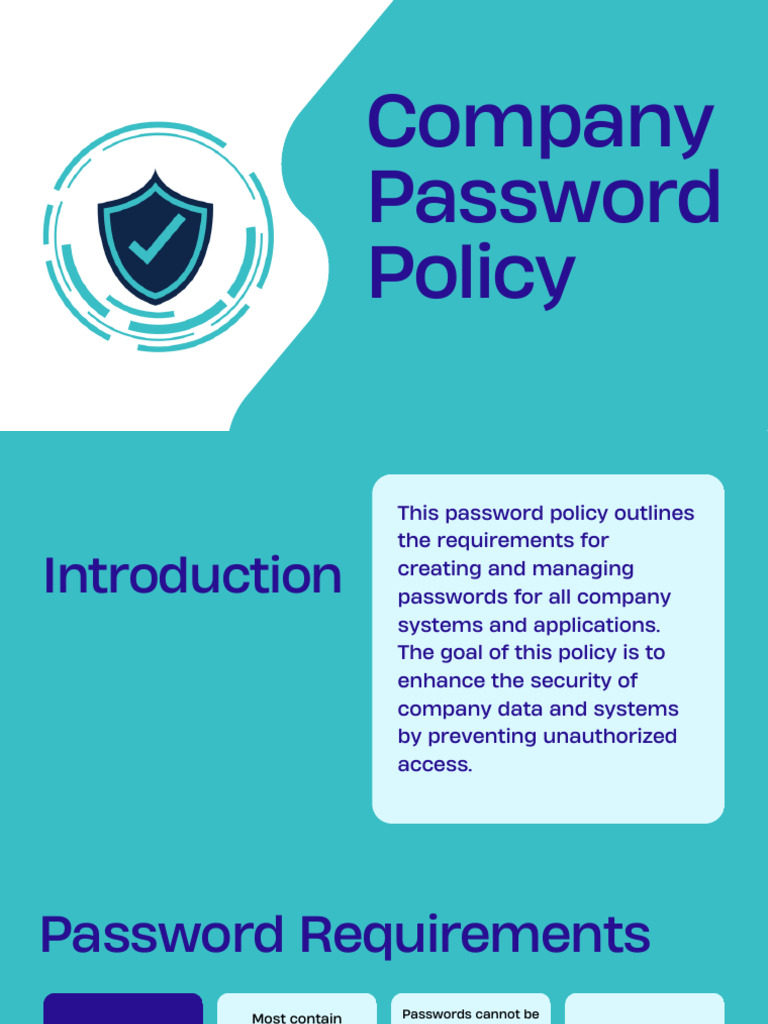 Policy Implementation Presentation PDF | PDF | Password | Security