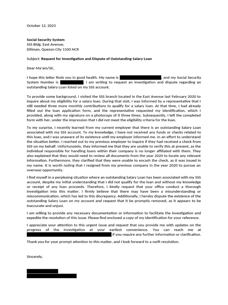 Draft Complaint Letter | PDF