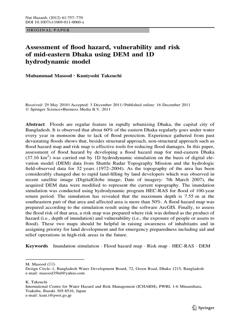 Assessment of Flood Hazard Vulnerability | PDF | Flood | Topography