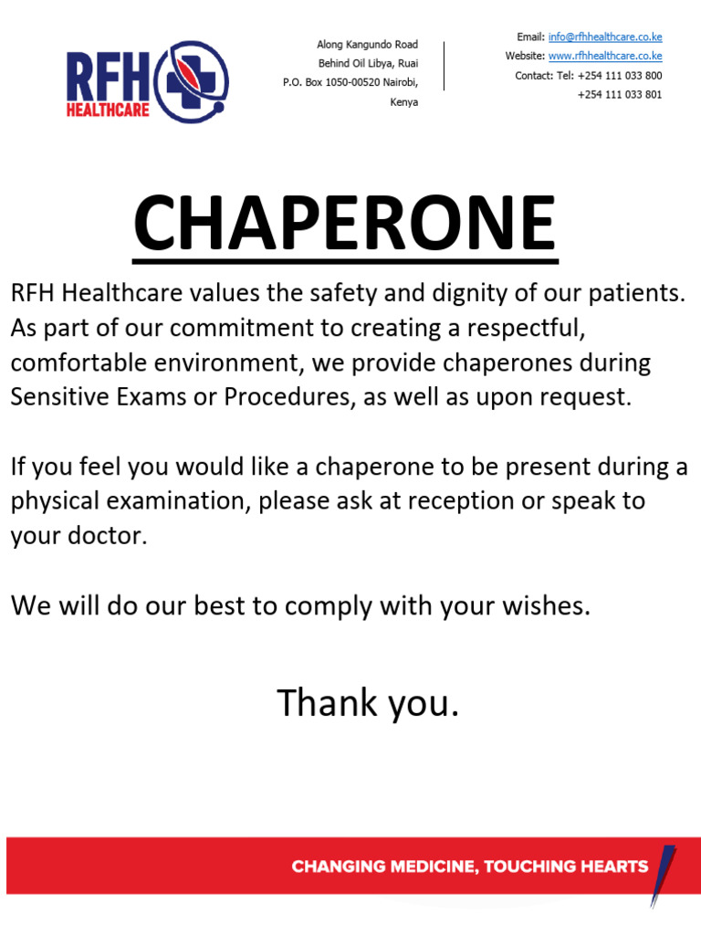 Patient Chaperone Services | PDF