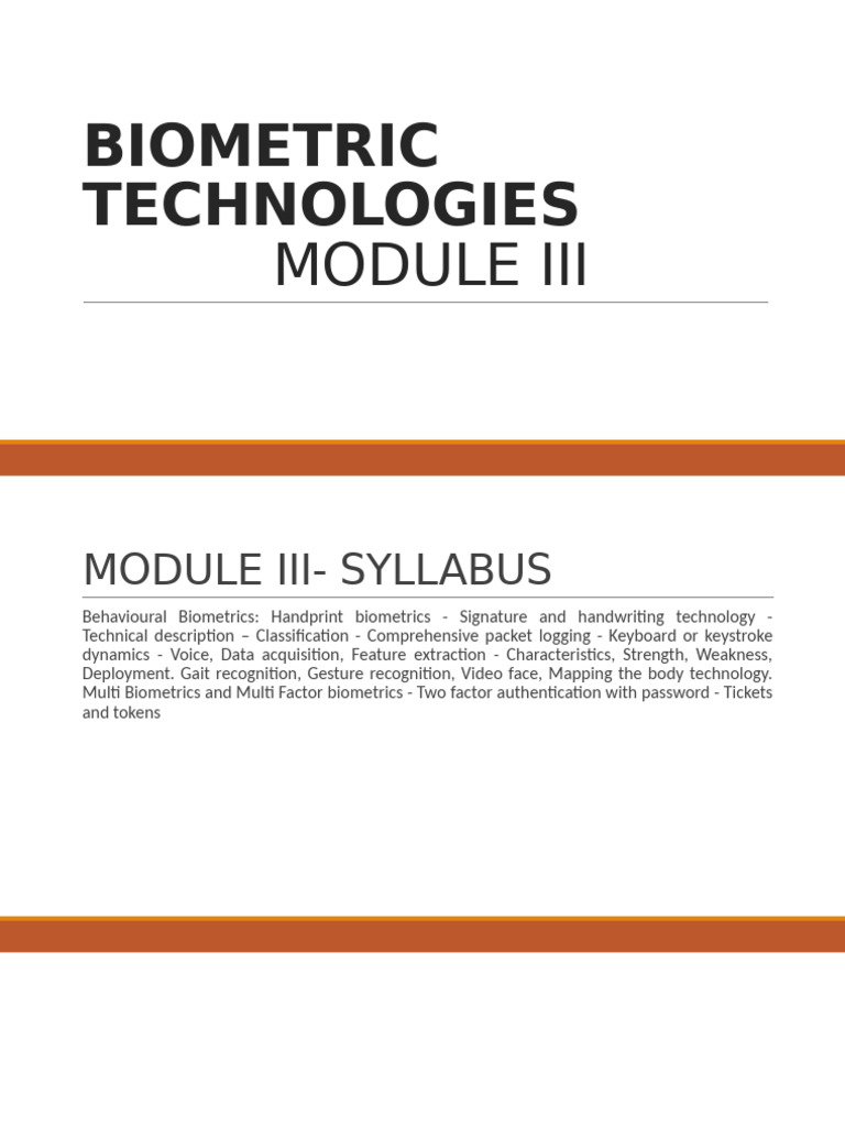 biometric-mod3(1) | PDF | Biometrics | Password