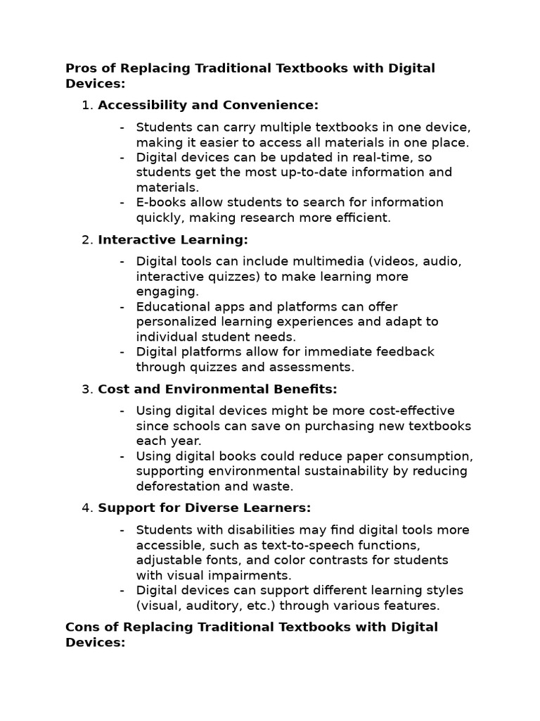 01 - Replacing Traditional Textbooks With Digital Devices (Brainstorm ...