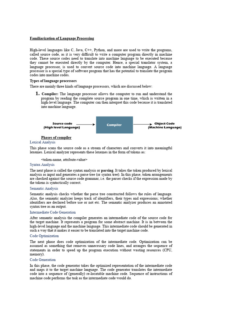 Language Processor Notes | PDF | Parsing | Assembly Language Language Processor Notes | PDF | Parsing | Assembly Language