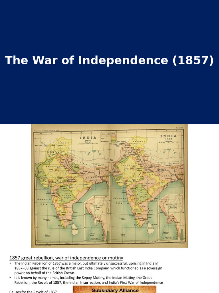 War of Independence (1857) | PDF | Indian Rebellion Of 1857