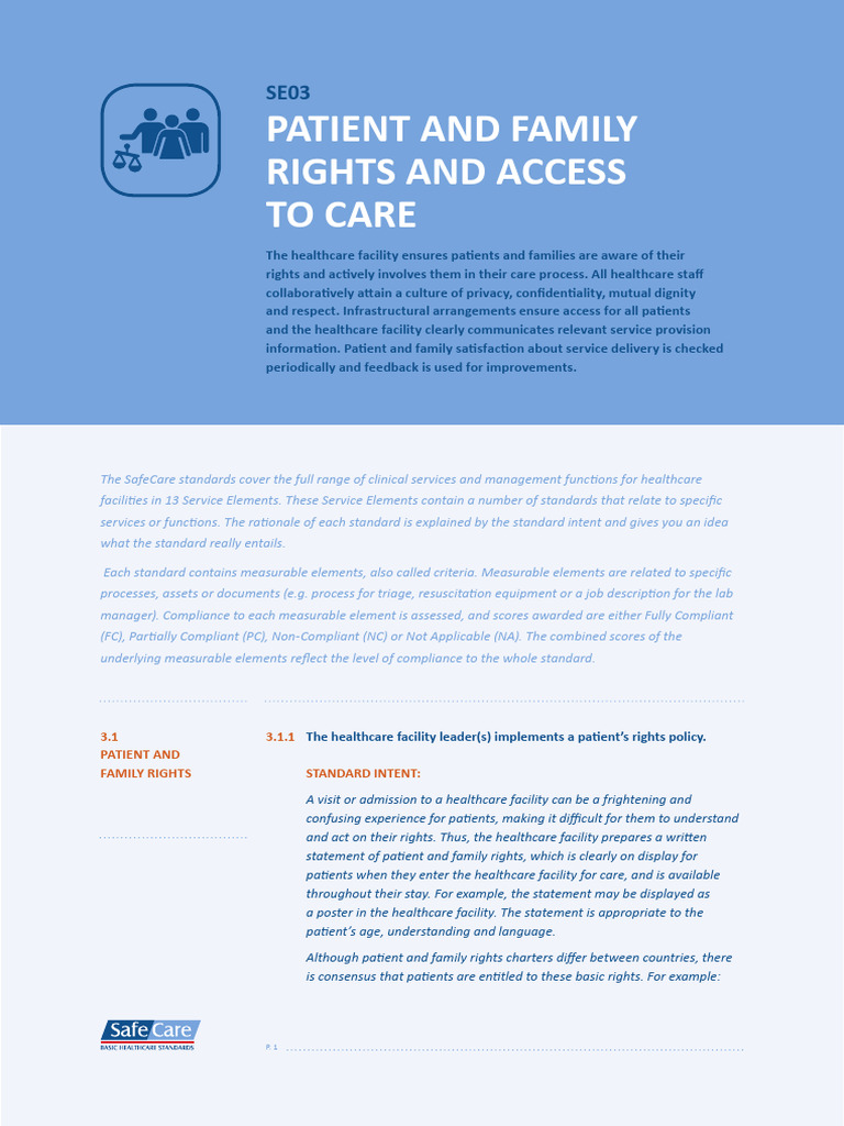 SE03_Patient-and-Family-Rights-and-Access-to-Care | PDF | Health Care ...