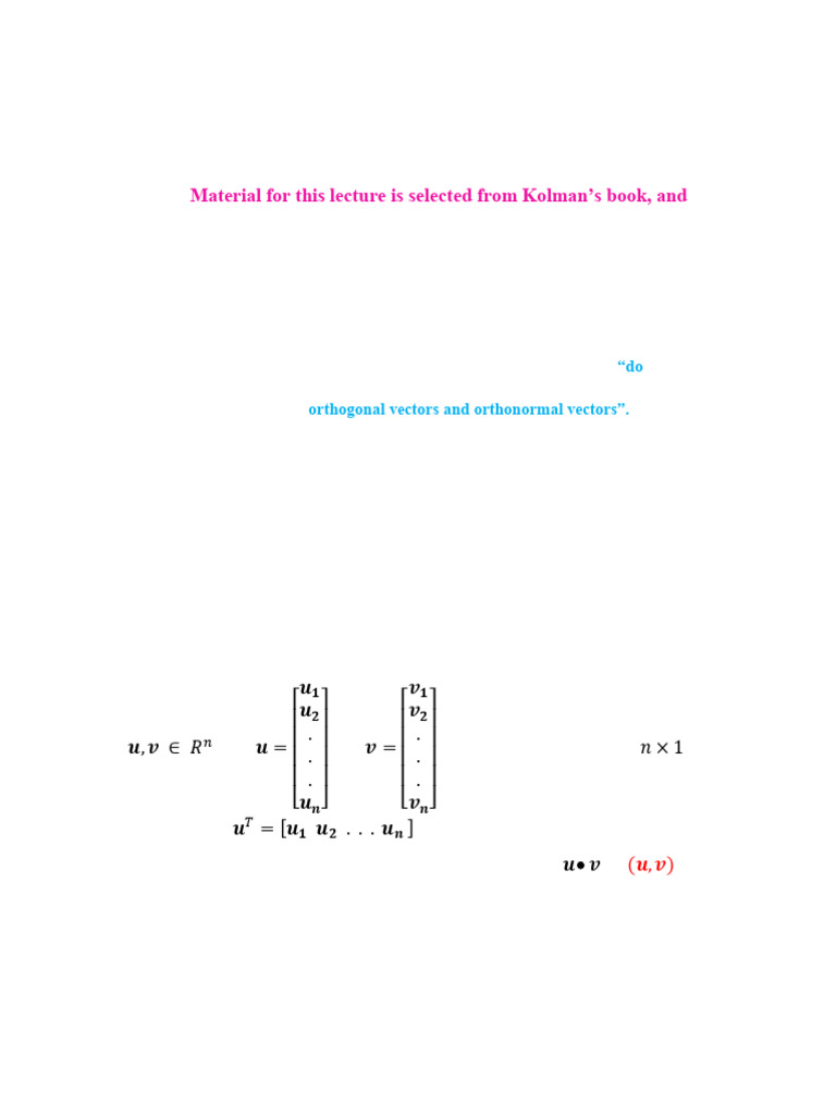 Orthonormal Basis via Gram-Schmidt Process | PDF | Euclidean Vector ...