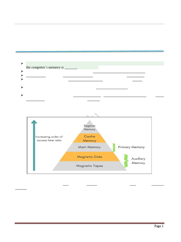 CO - Unit 4 | PDF | Computer Data Storage | Random Access Memory