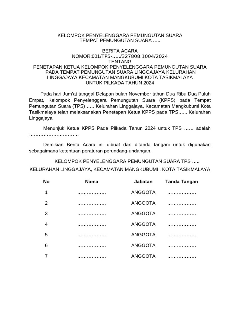 Ba Kpps Ketua Kpps | PDF