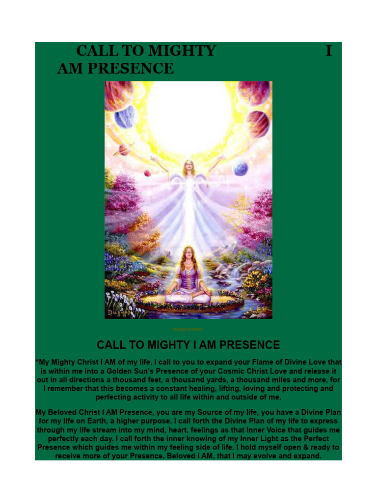 Call to Mighty I AM Presence Prayer | PDF | Jesus | Mind