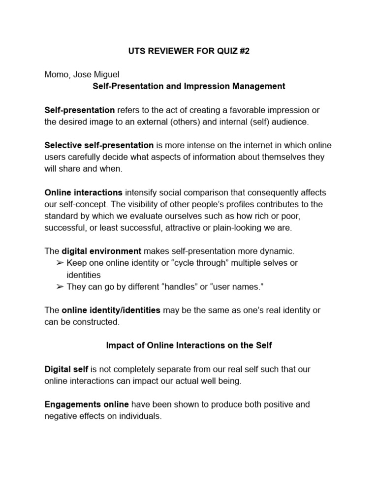 UTS-REVIEWER-FOR-QUIZ-2 | PDF | Metacognition | Learning