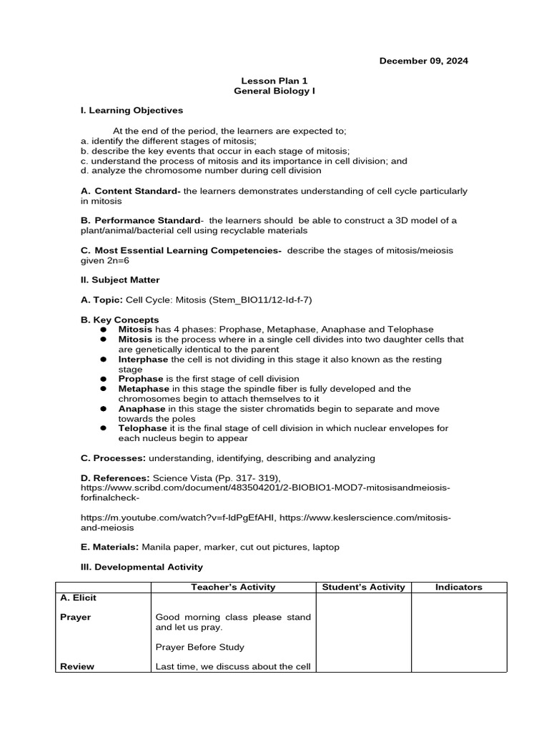 Cell Cycle Mitosis Pdf Mitosis Chromosome