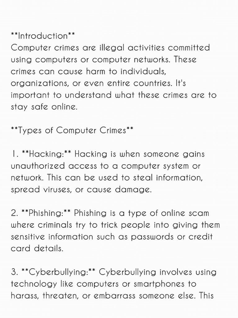 Computer Crimes - Form 4 | PDF