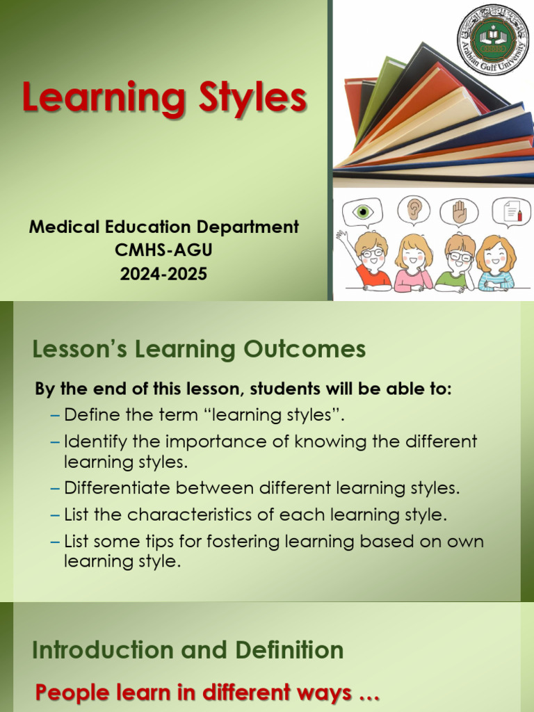 1 - Learning Styles MD | PDF | Learning Styles | Learning
