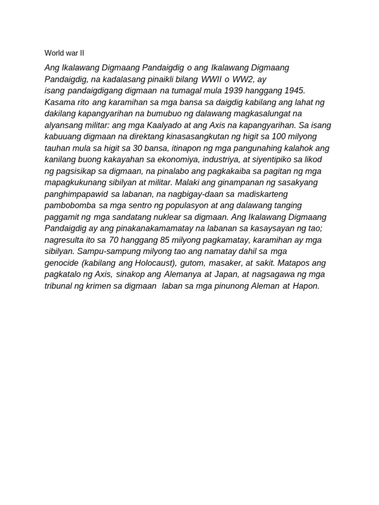 Essay ww2 | PDF