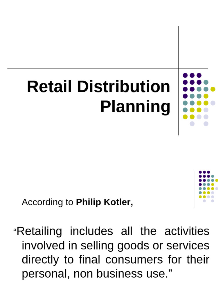 Retail Distribution Planning | PDF | Retail | Goods
